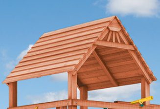 Monkey Tower Wood Roof - Woodplay